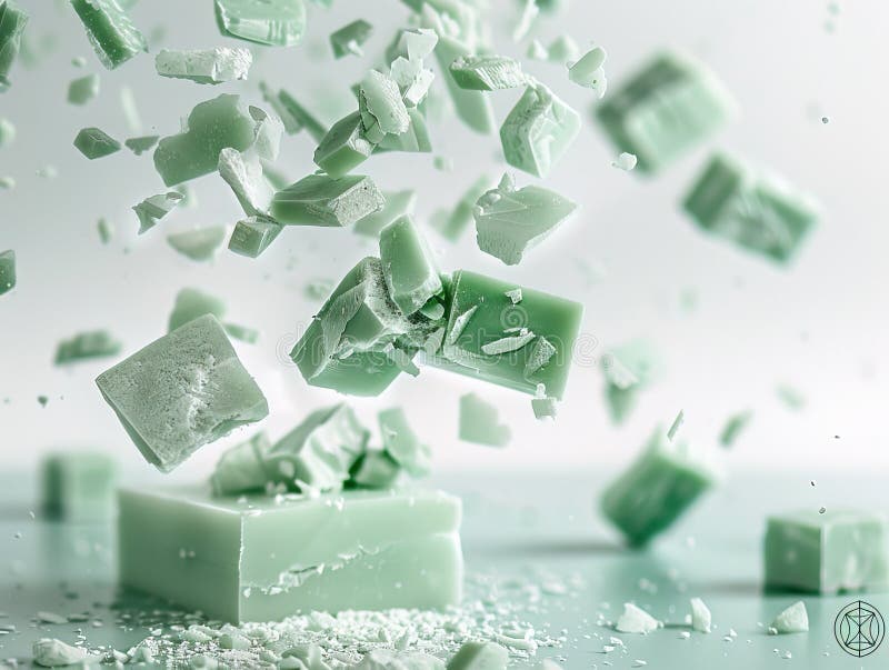 Set of Bright Mint Leaves Isolated on White Background. Photography of ...