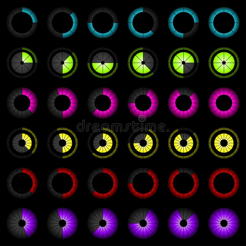 Set of loading buttons stock vector. Illustration of rectangle - 32340746