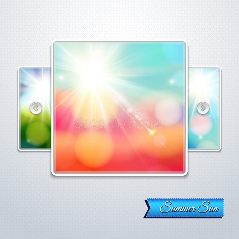 Bright Shining Sun with Lens Flare. Soft Background with Bokeh E Stock ...