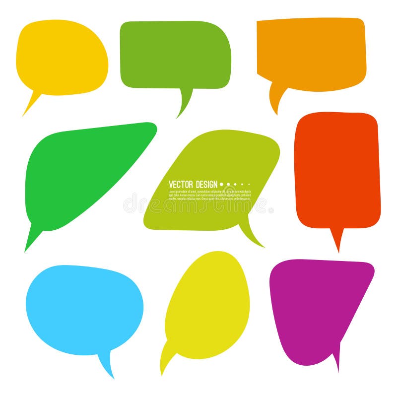 Set of speech bubbles. stock vector. Illustration of chat - 160580858