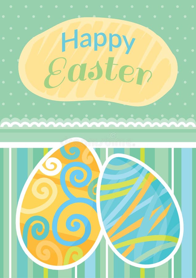 Set of Brochure Flyer Layout Easter Stock Vector - Illustration of ...