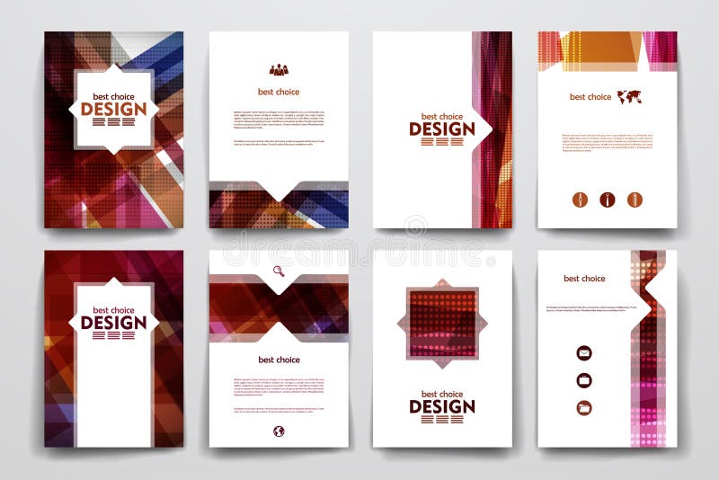 Set of Brochure, Poster Design Templates in Stock Vector - Illustration ...