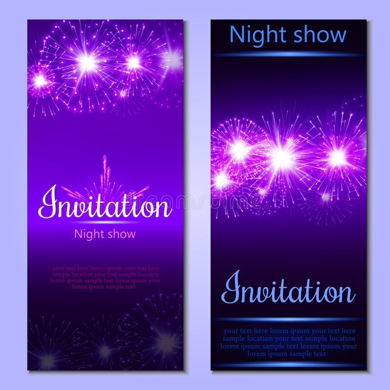 A Set of 2 Brochures of Festive Design. Invitation Card Stock Vector ...