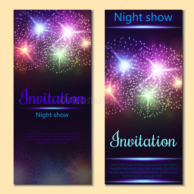 A Set of 2 Brochures of Festive Design. Invitation Card Stock Vector ...