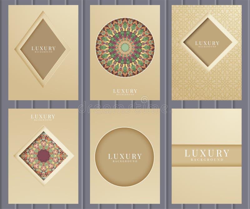 Set of Brochures in Vintage Style. Vector Design Templates. Vintage ...