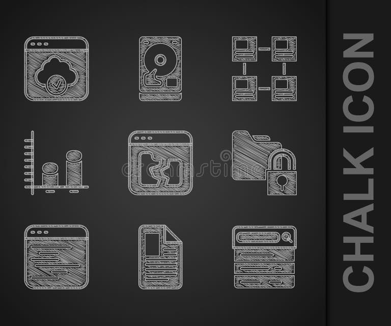 Set Broken File, File Document, Search Engine, Folder and Lock ...