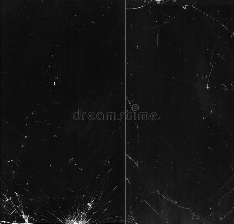 Set 2 Broken Glass Templates Cracked Display Stock Illustration ...