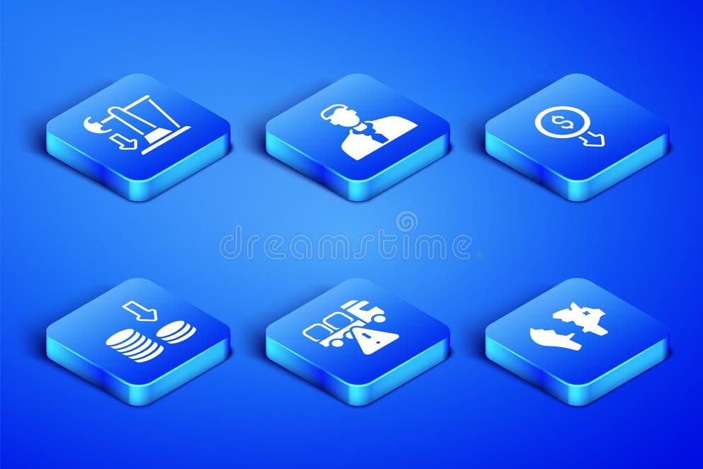 Set Broken Piggy Bank, Drop in Crude Oil Price, Stop Delivery Cargo Truck, Dollar Rate Decrease ...