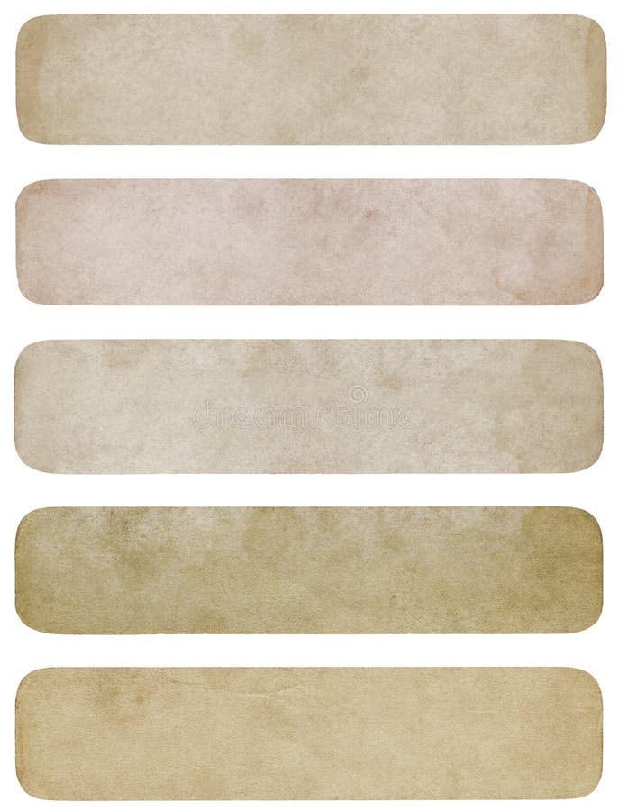 Set of Brown Vintage Papers for Post or Note Stock Photo - Image of ...