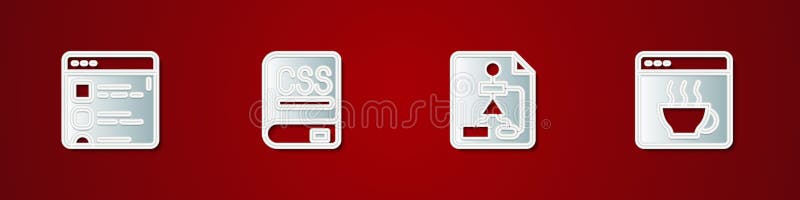 Set Browser Files, Books about Programming, Flowchart and Software Icon ... Set Browser Files, Books about Programming, Flowchart and Software Icon ...