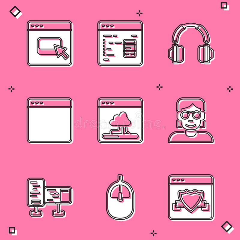 Set Browser Files, Software, Headphones, Window, Cloud Technology Data ... Set Browser Files, Software, Headphones, Window, Cloud Technology Data ...