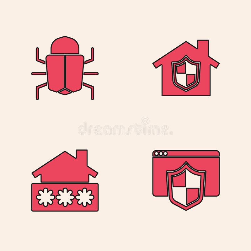 Set Browser with Shield, System Bug, House Under Protection and ... Set Browser with Shield, System Bug, House Under Protection and ...