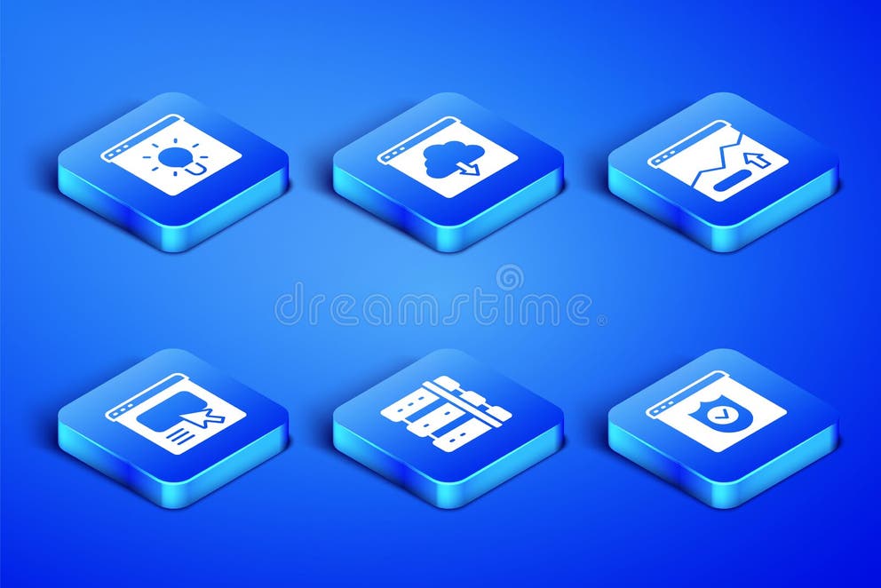 Set Browser with Shield, Window, Server, UI or UX Design, Cloud ...