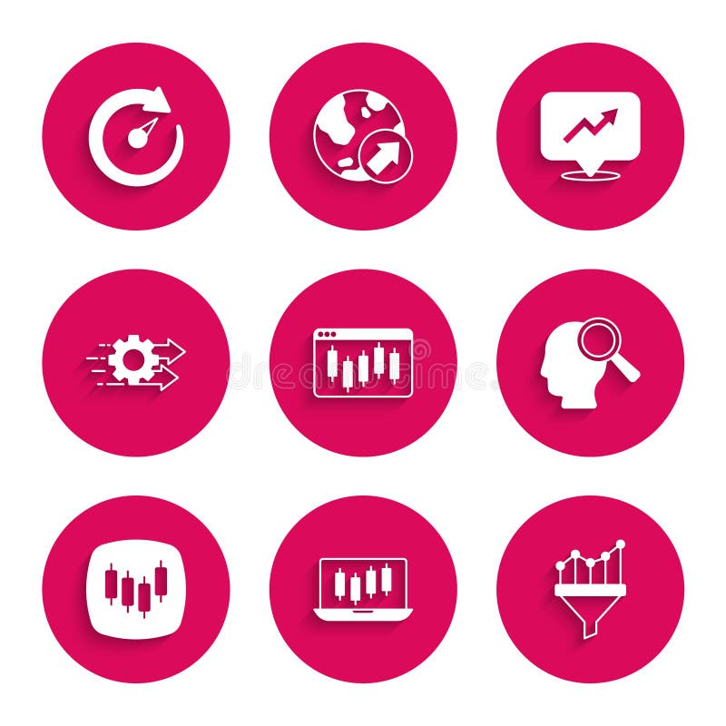 Set Browser with Stocks Market, Stocks Growth Graphs, Sales Funnel ... Set Browser with Stocks Market, Stocks Growth Graphs, Sales Funnel ...