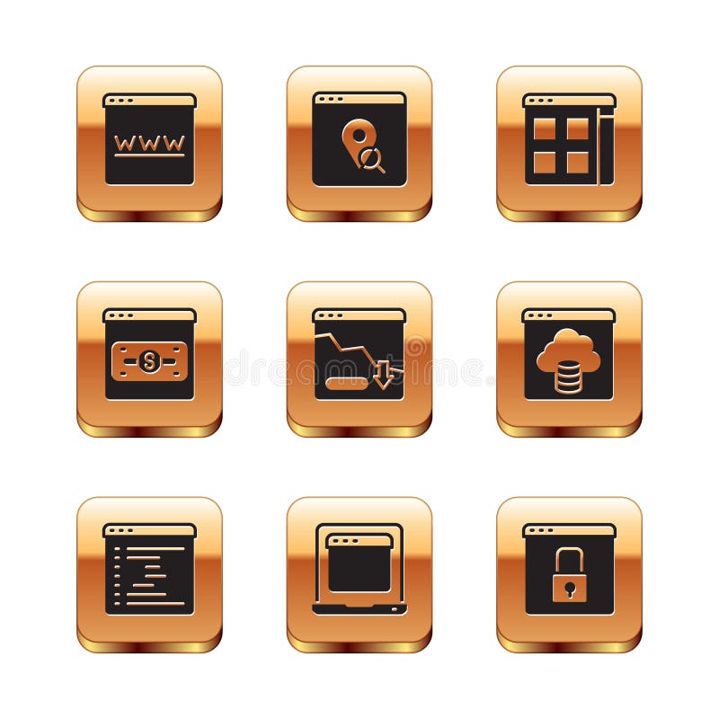 Gold Browser Window Stock Illustrations – 422 Gold Browser Window Stock ...