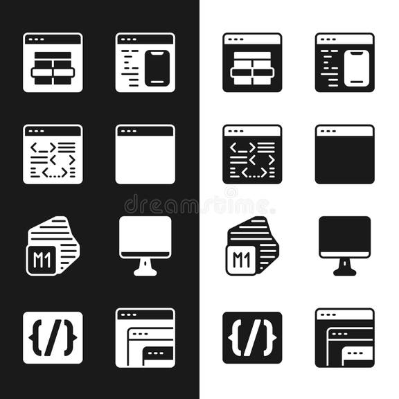 Set Browser Window, Software, MySQL Code, Processor, Computer Monitor Screen, and Programming ...