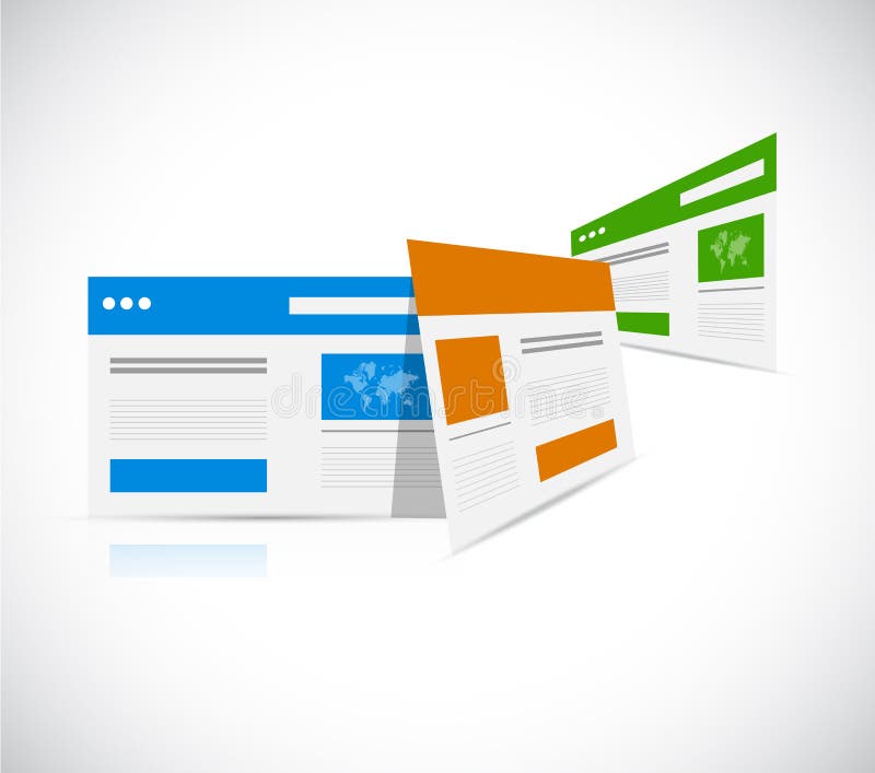 Web Browsers Flat Design Collection Stock Vector - Illustration of ...