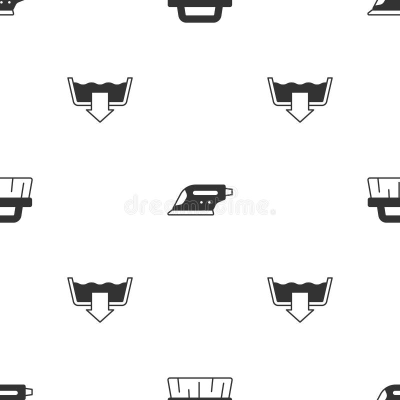 Set Brush for Cleaning, Electric Iron and Washing Modes on Seamless ...