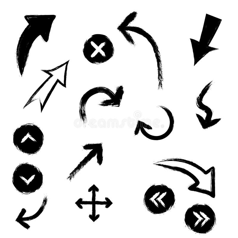 Hand Written Arrows Stock Illustrations – 562 Hand Written Arrows Stock ...