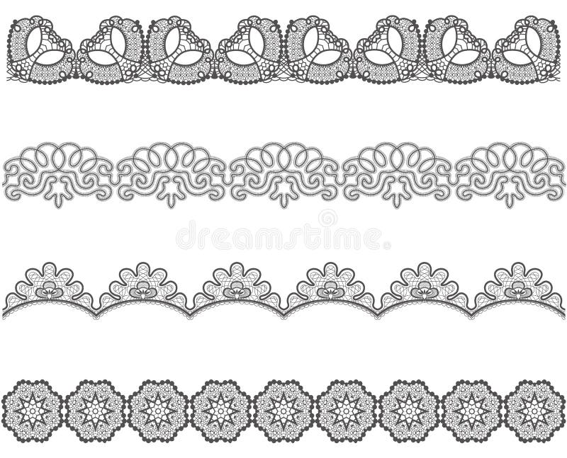 Lace brushes stock vector. Illustration of flower, frame - 41873799