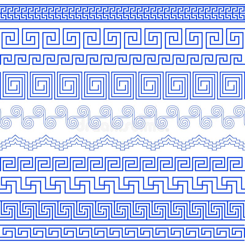 Ancient Greek Border Patterns Ancient Greek Border Patterns Stock