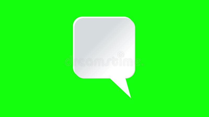 Set of Bubble Chat Messages on Green Screen, Chat Balloon Icons. Empty ...