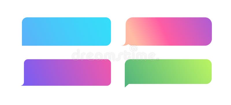 Set of Bubble Messages Template for Website Stock Vector - Illustration ...