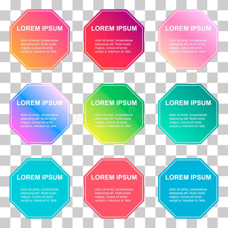 Set of Bubble Title Shape, Banner Geometric Design, Modern Frame Vector ...