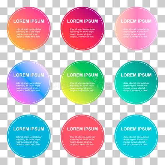 Set of Bubble Title Shape, Banner Geometric Design, Modern Frame Vector ...