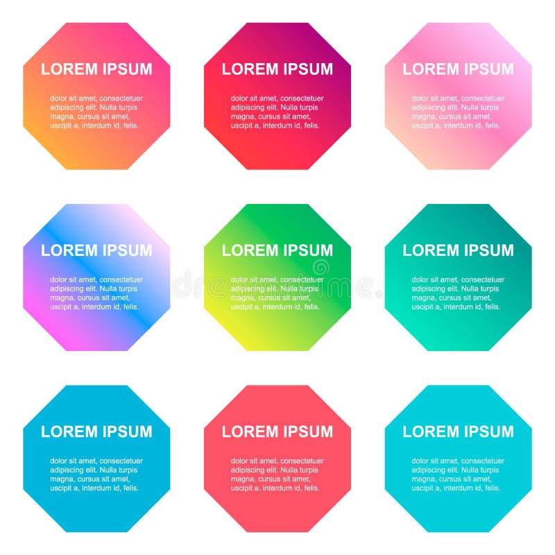 Set of Bubble Title Shape, Banner Geometric Design, Modern Frame Vector ...