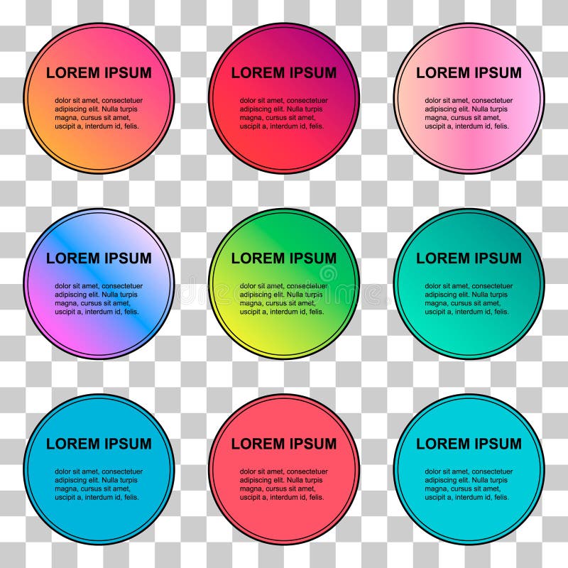 Set of Bubble Title Shape, Banner Geometric Design, Modern Frame Vector ...