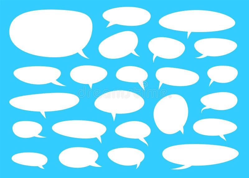 Set of Bubbles for Speech. Bubble Talk Stock Vector - Illustration of ...