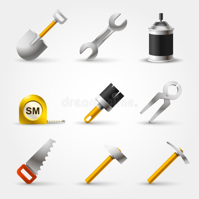 Set builder tool stock vector. Illustration of engineering - 61644731