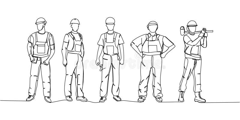 Working Hard One Line Stock Illustrations – 120 Working Hard One Line ...
