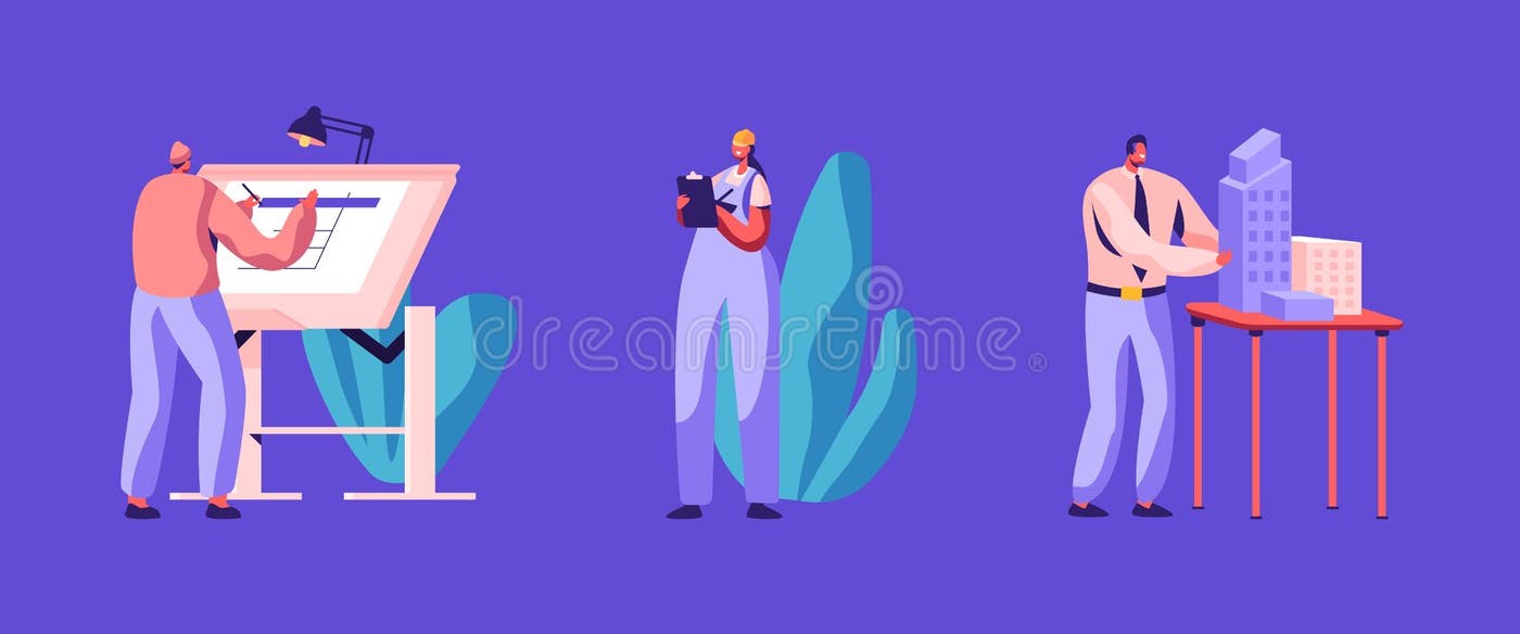 Architect Presenting Project Stock Illustrations – 295 Architect ...