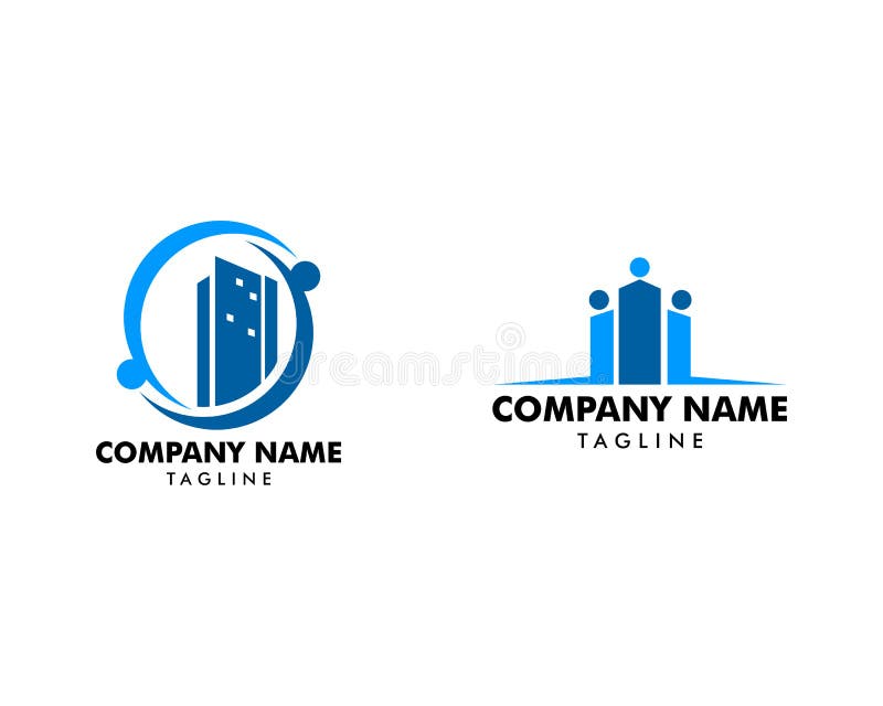 Set of Building Group People Logo Icon Design Stock Vector ...