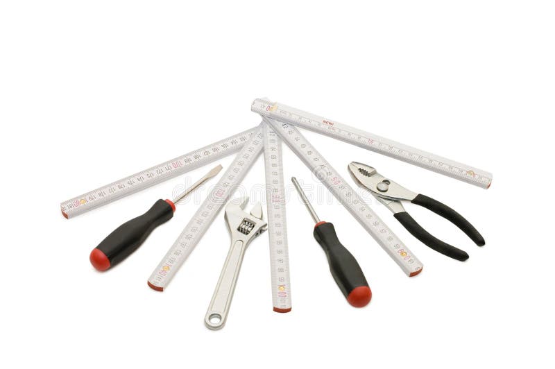 Set of building tools stock image. Image of repair, black - 11991775