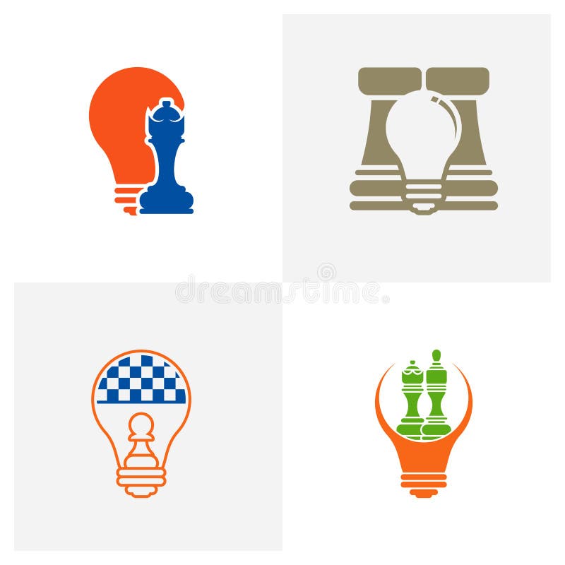 Set of House Chess Logo Design Vector Illustration, Creative Chess Logo ...