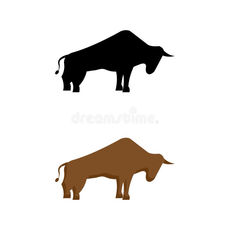 Bull stock vector. Illustration of black, brown, logo - 273348574
