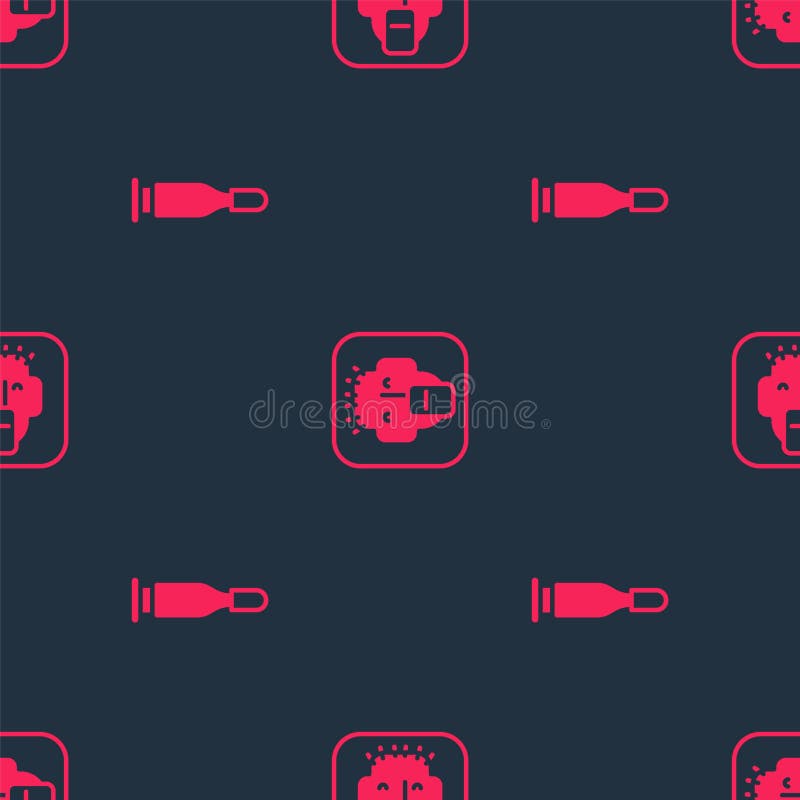 Set Bullet and Rapper on Seamless Pattern. Vector Stock Vector ...