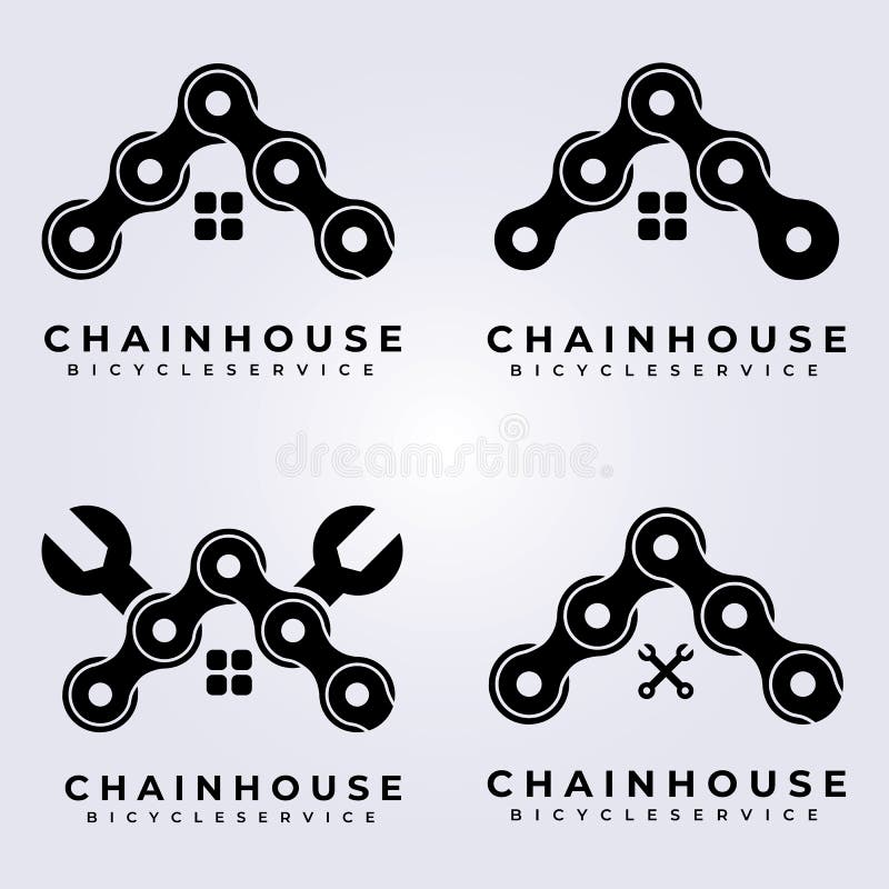 Set Bundle Chain Logo Vector Illustration Design Icons Symbol Simple ...