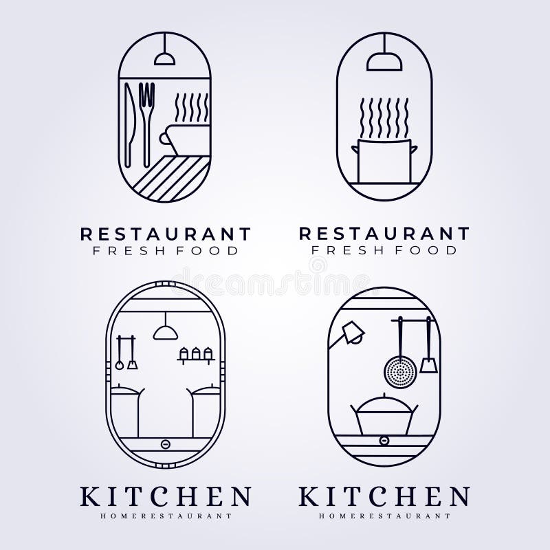 Set and Bundle of Chef , Cafe, Kitchen, Restaurant Logo Vector ...