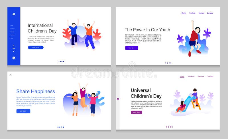 Set Bundle of Children. Universal Children`s Day Icon Set. Children ...