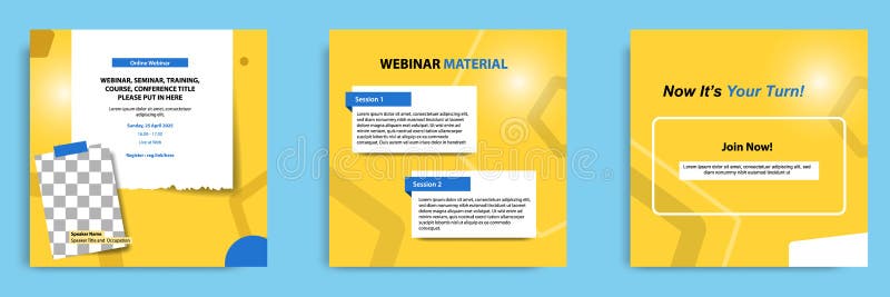 Set Bundle Collection of Social Media Post Template. Layout for Online ...