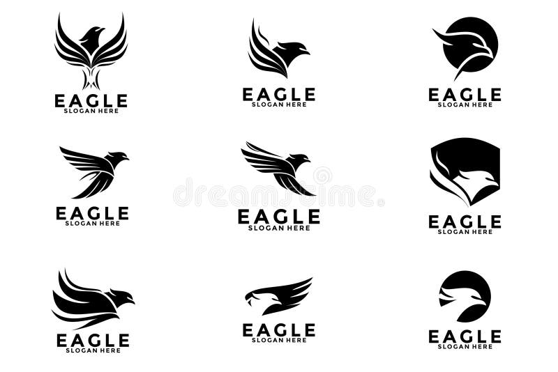 Set of Eagle Logo Design. Eagle Logo Vector Collection Stock Vector ...