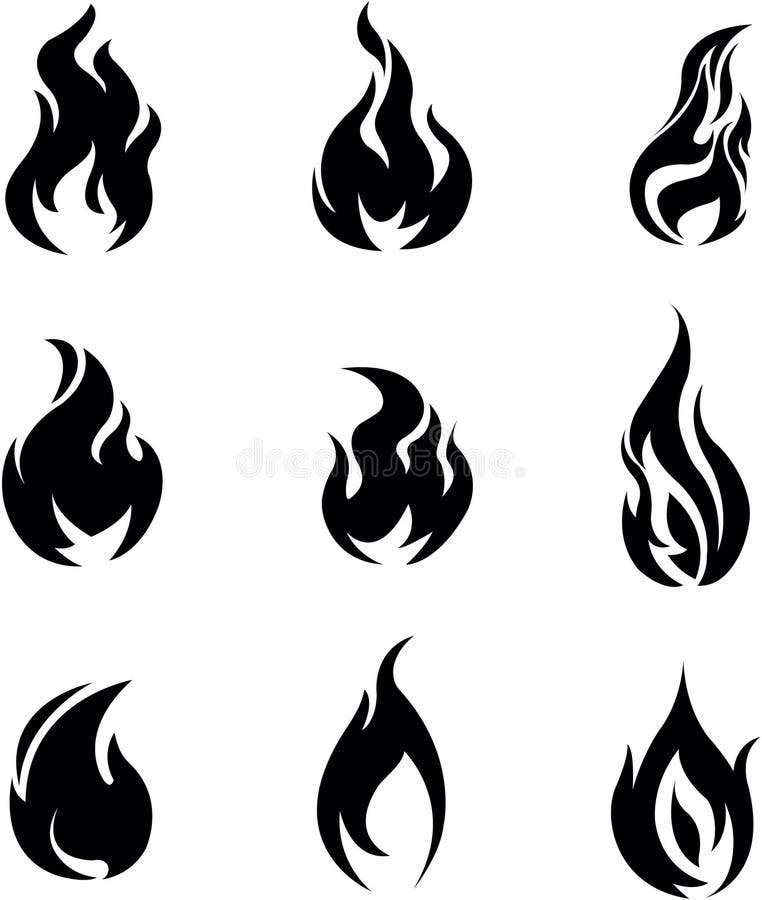 Set Bundle Icon Symbol Black and White Vector Stock Vector ...