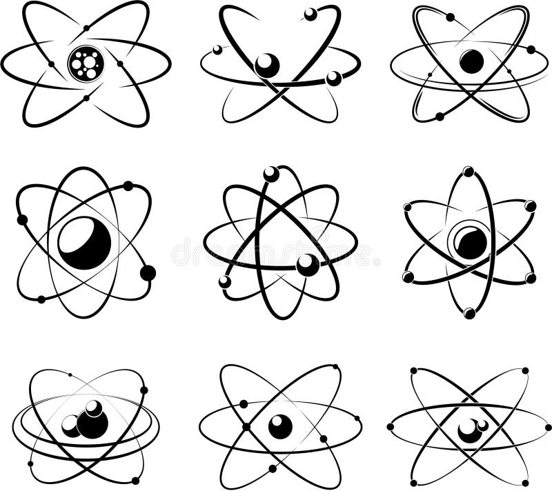 Set Bundle Icon Symbol Black and White Vector Stock Vector ...