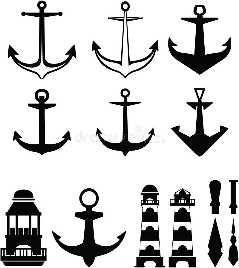 Set Bundle Icon Symbol Black and White Vector Stock Vector ...