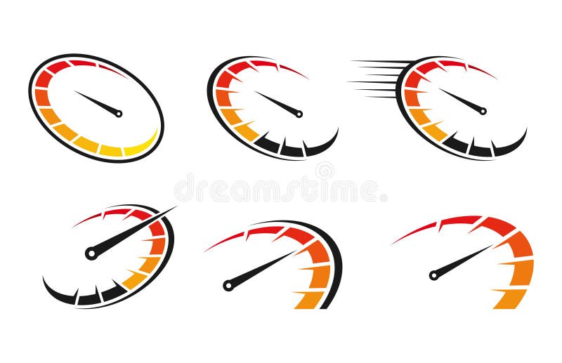 Set Bundle RPM Speed Logo Design Template Pack Stock Illustration ...