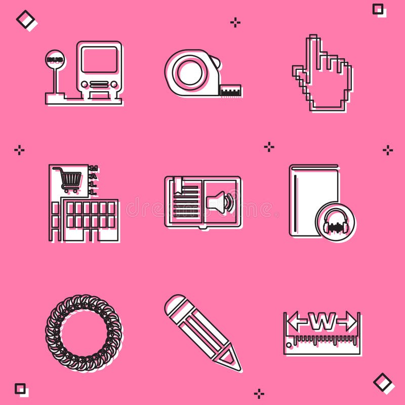 Set Bus Stop, Roulette Construction, Pixel Hand Cursor, Mall ... Set Bus Stop, Roulette Construction, Pixel Hand Cursor, Mall ...